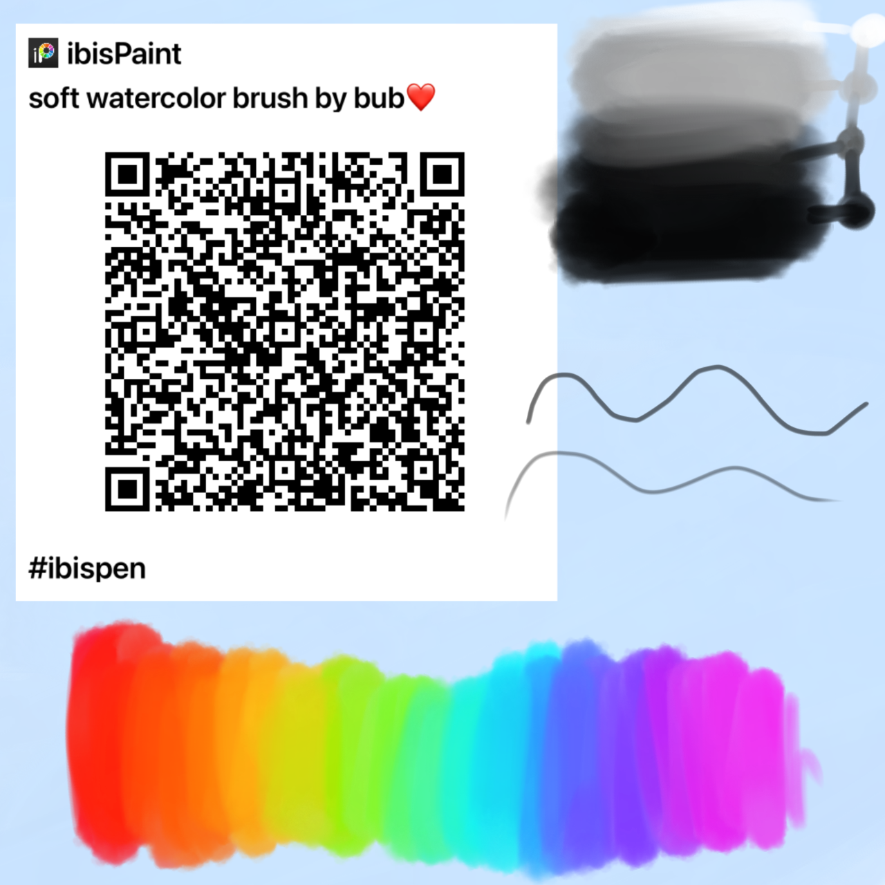 Water bursh QR code - ibisPaint