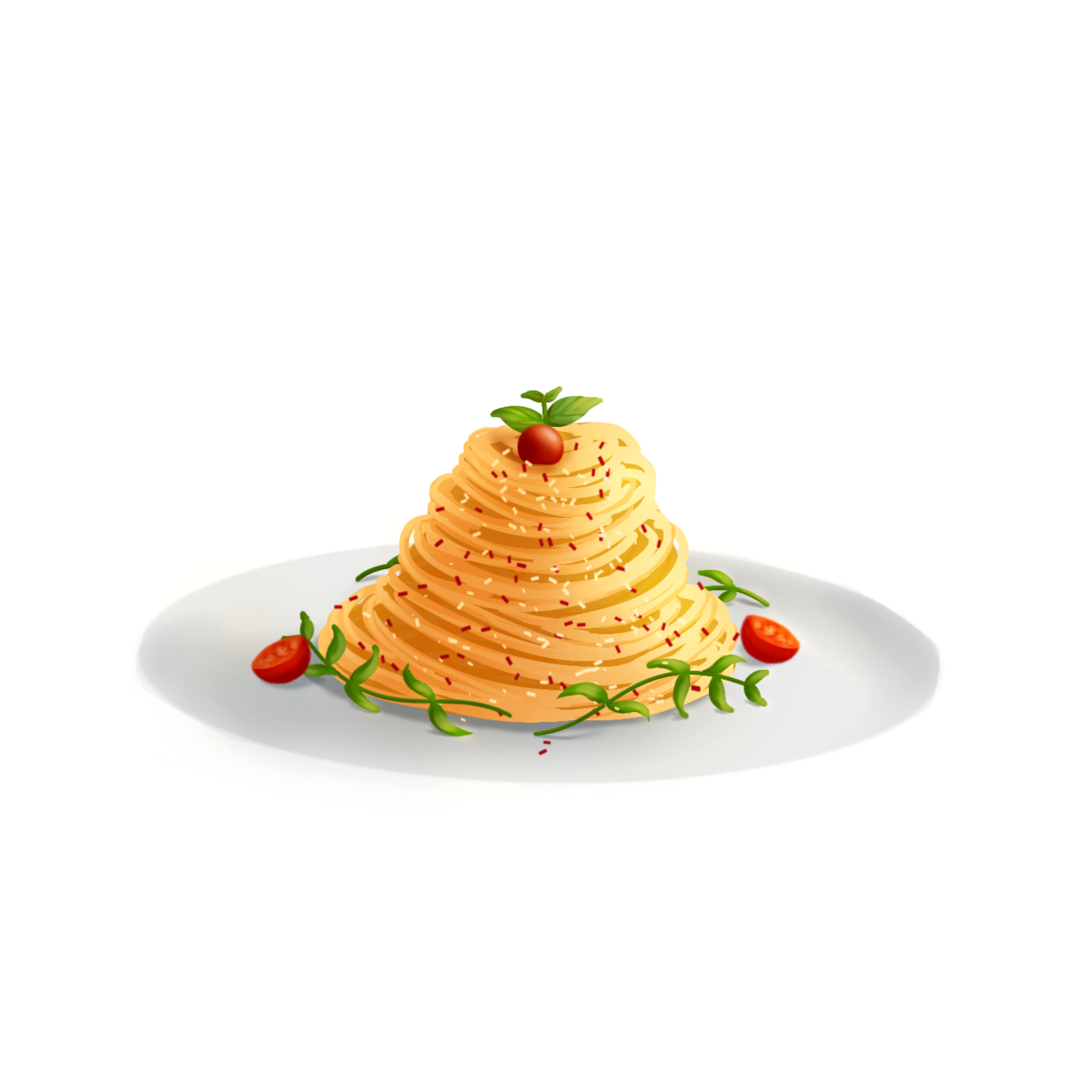 Spaghetti with spicy tomato - ibisPaint