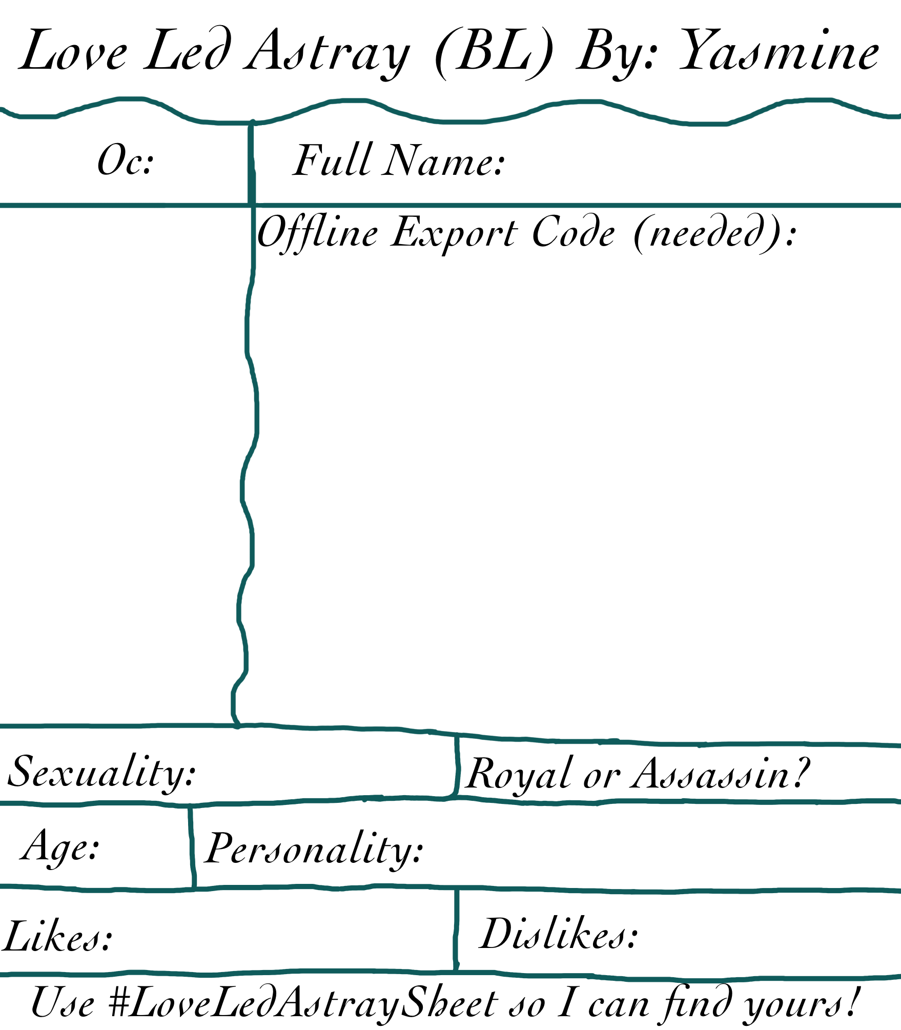 Love Led Astray Oc Sheet - ibisPaint