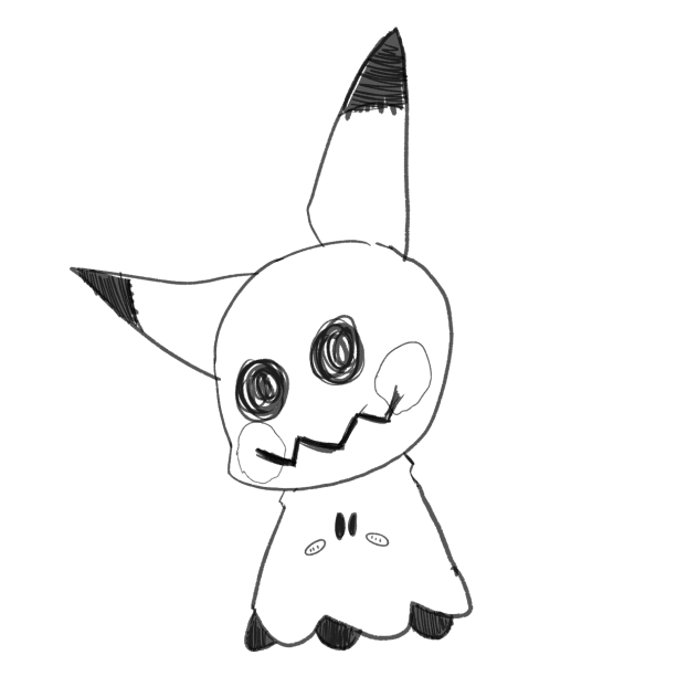 Mimikyu colouring page - ibisPaint