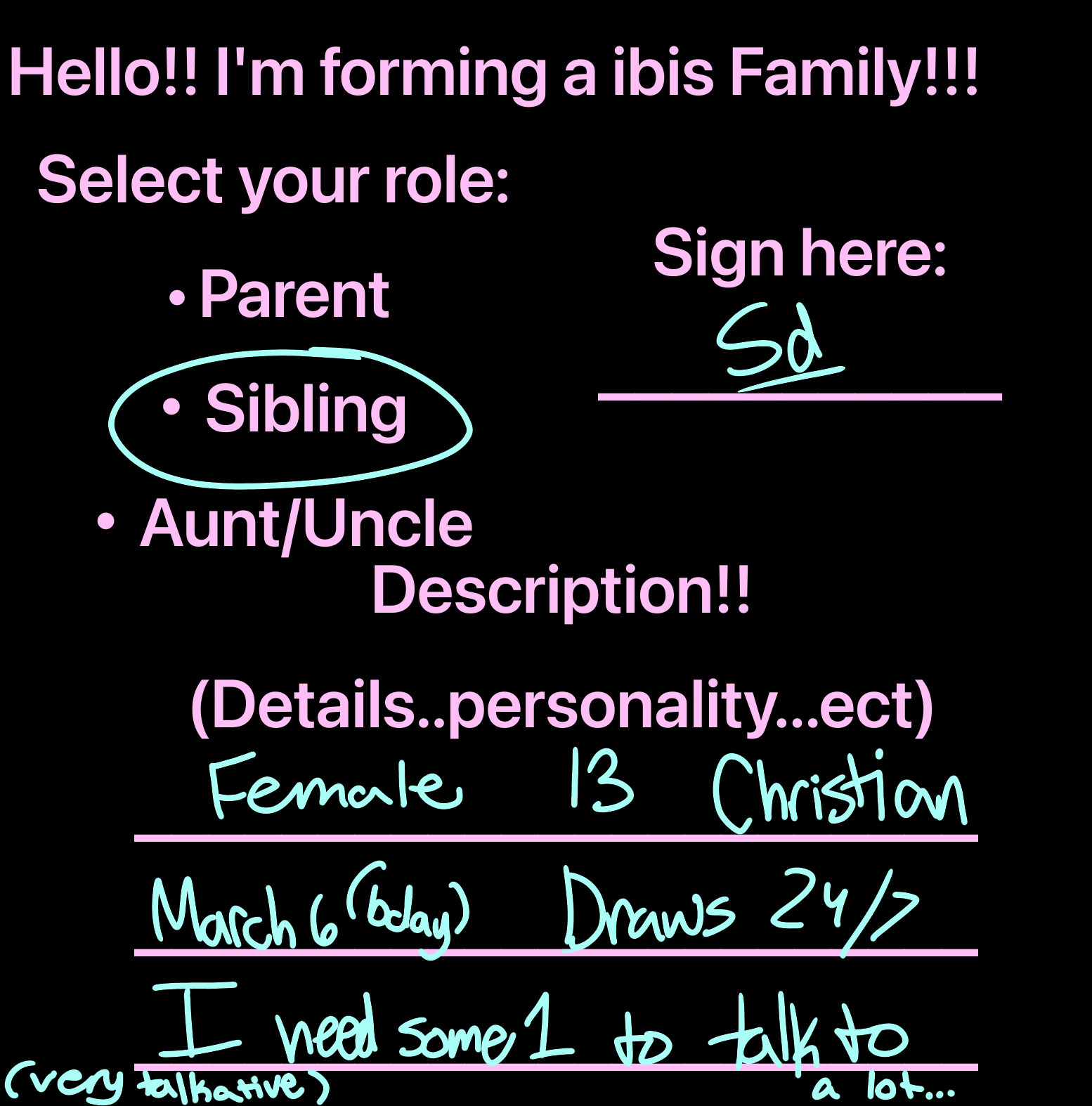 Luna's ibis paint adoption papers ;3 - ibisPaint