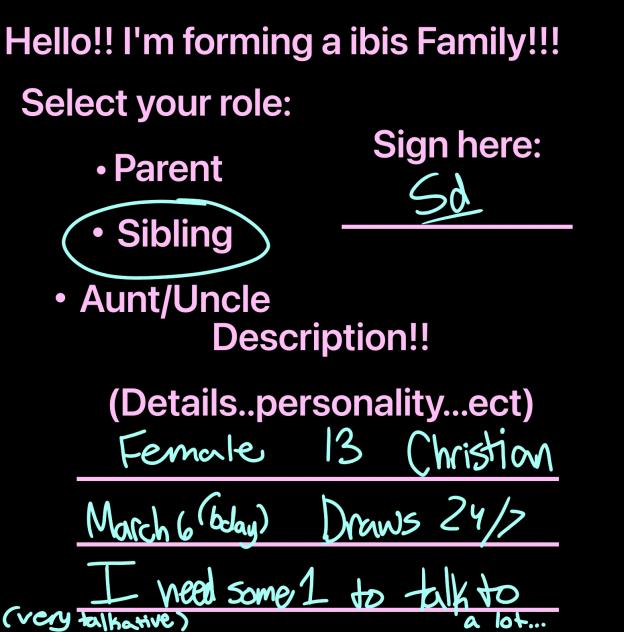 Luna's ibis paint adoption papers ;3 - ibisPaint