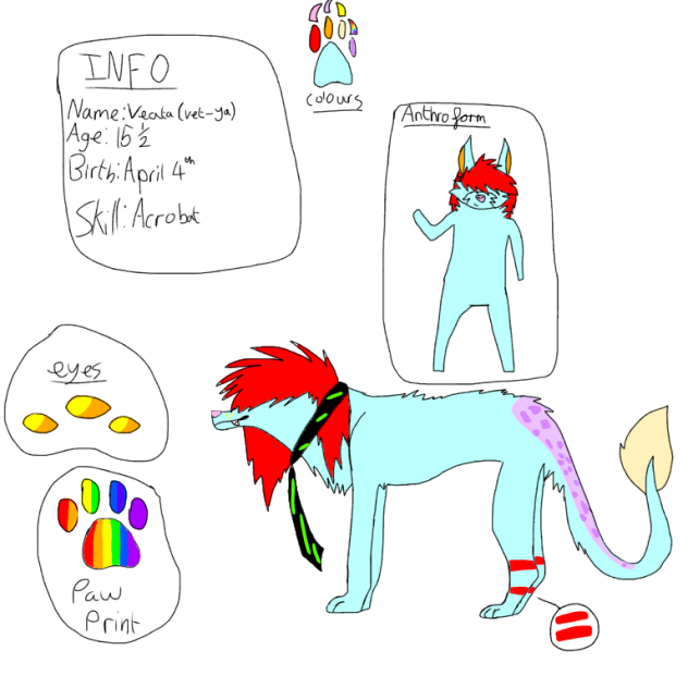 furry ref sheet speed art - ibisPaint