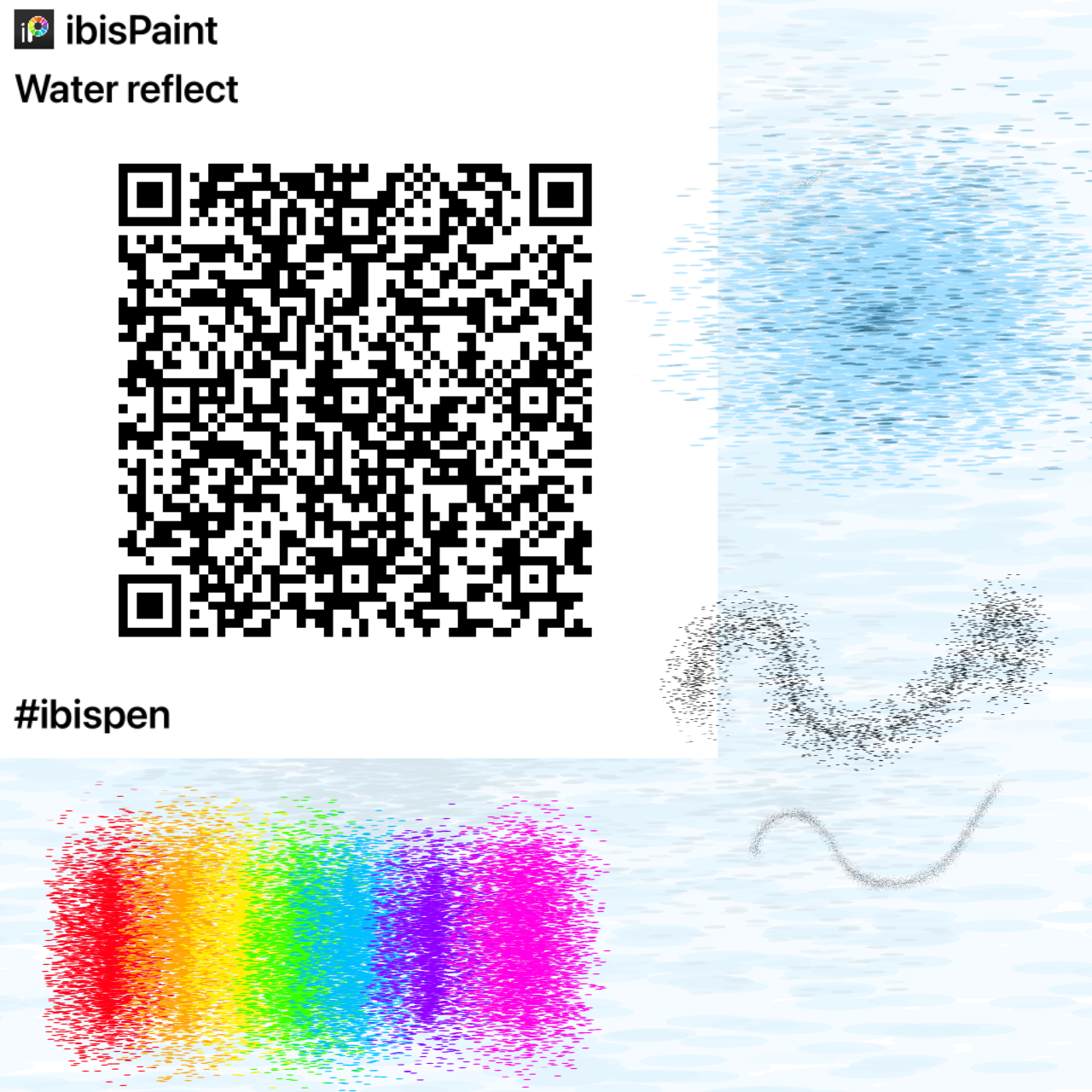 Watter effect QR code - ibisPaint