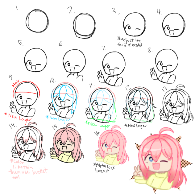 How To Draw A Simple Girl • - ibisPaint