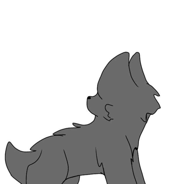 Animation test wolf sitting - ibisPaint