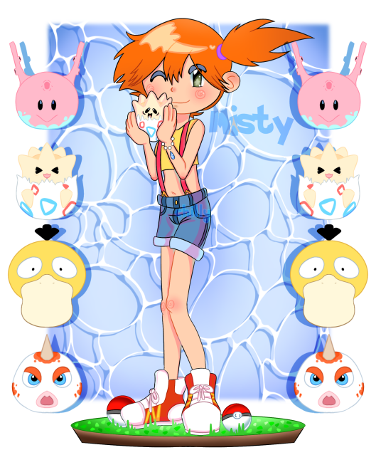misty, the water gym leader - ibisPaint
