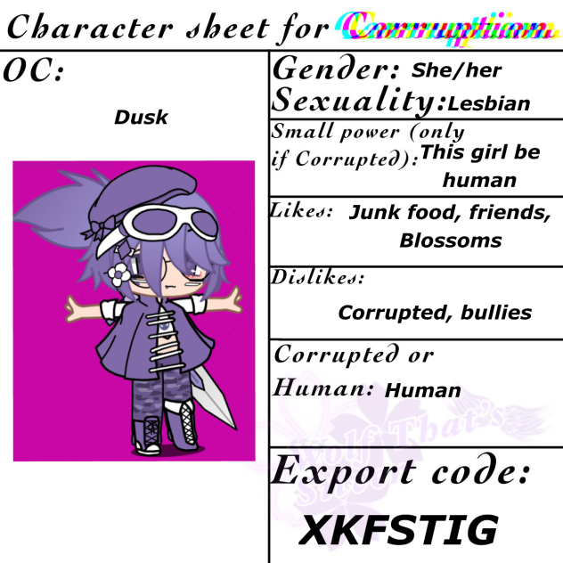 Corruption character sheet - ibisPaint