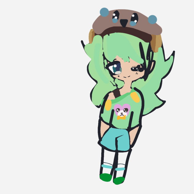 Dibujando a Miss ranitas miniworld - ibisPaint