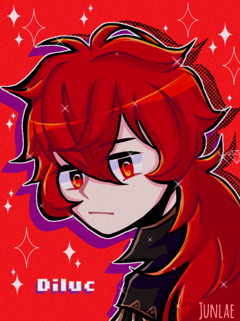 Diluc fanart Genshin impact - ibisPaint