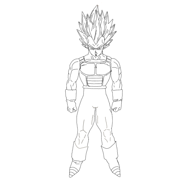 Drawing Vegeta - ibisPaint