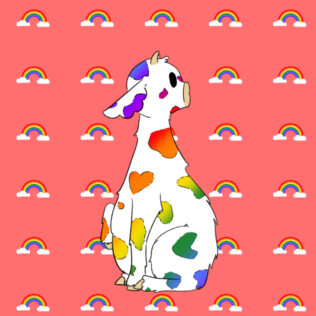 rainbow cow - ibisPaint