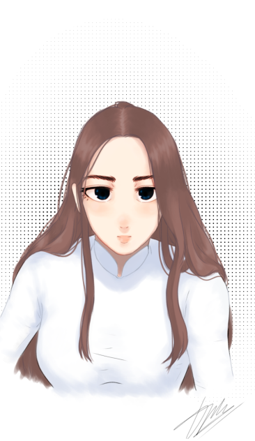 Girl in Ao Dai - ibisPaint