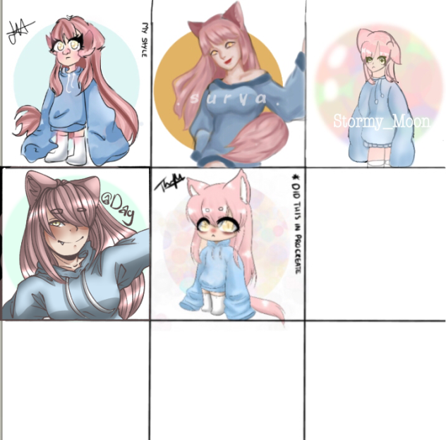 9 styles collab =D - ibisPaint