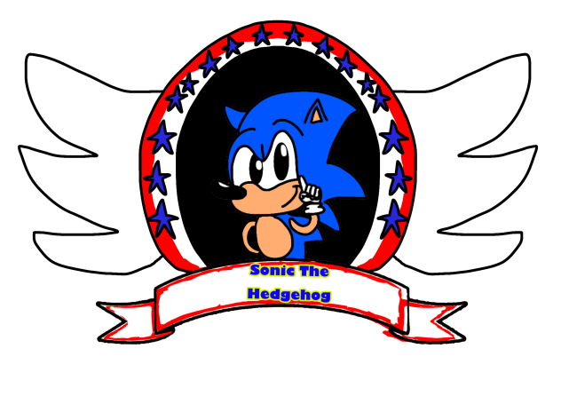 Sonic the hedgehog title screen - ibisPaint