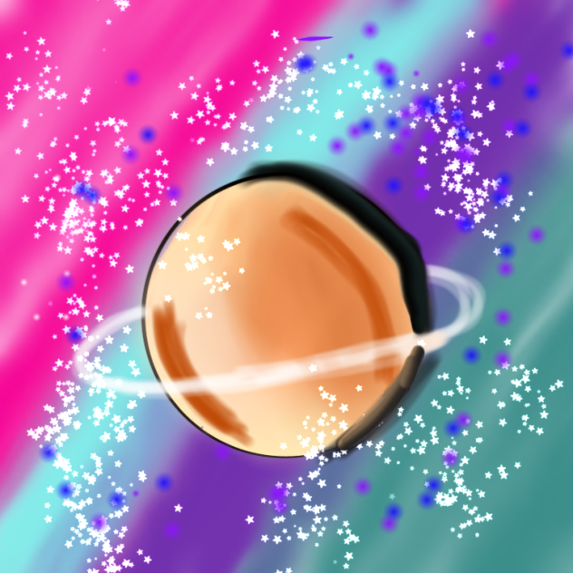 easy galaxy scenery - ibisPaint