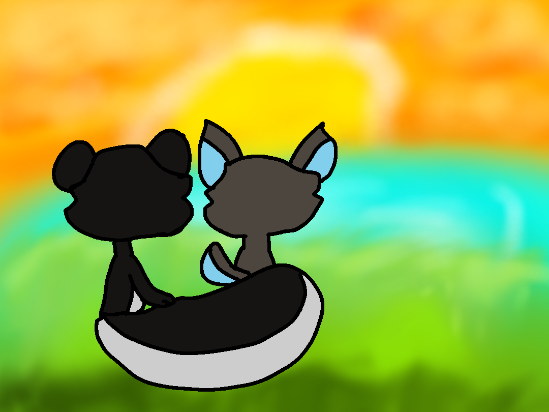 Slush and flora watching the sun set - ibisPaint