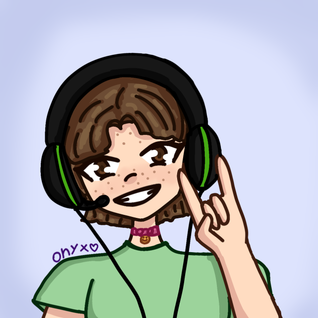 Me with a headset!!💚🤘 - ibisPaint