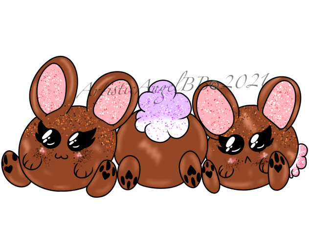 Chocolate Covered Marshmallow Bunnies - ibisPaint