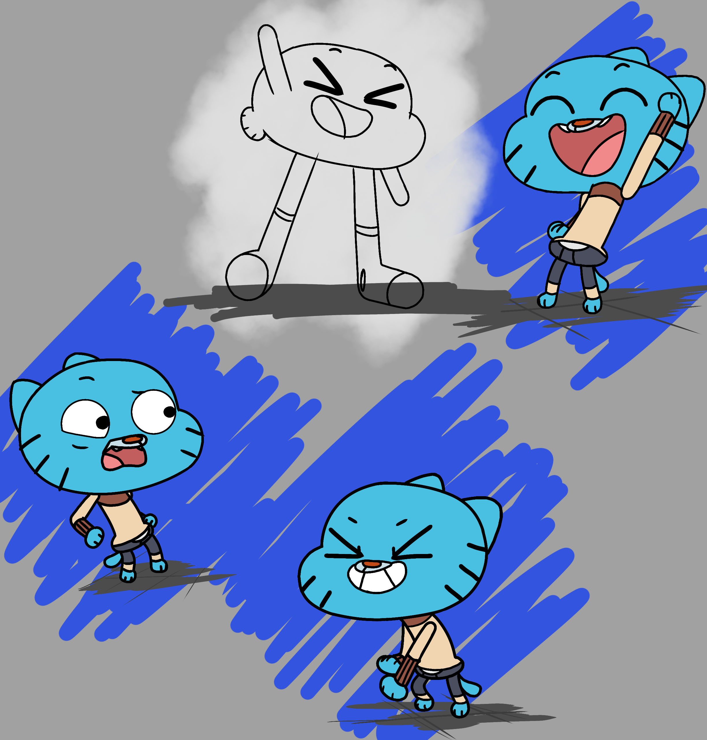 Gumball(+Darwin) Doodle Art - ibisPaint
