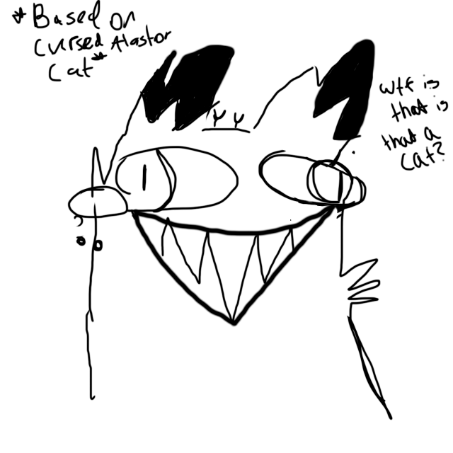 Cursed Alastor cat made by my bestie - ibisPaint