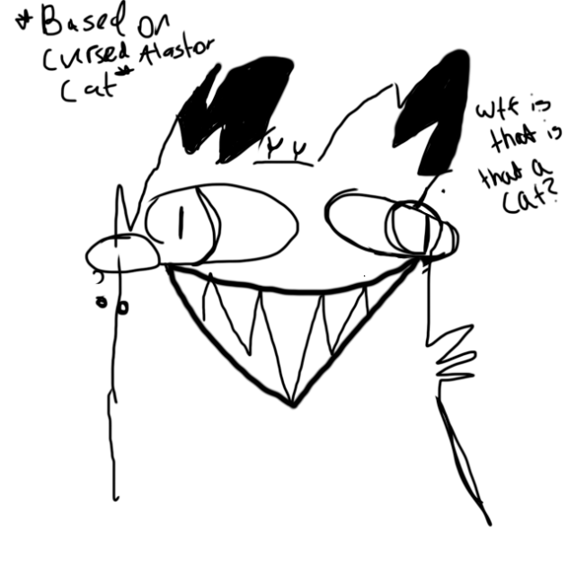 Cursed Alastor cat made by my bestie - ibisPaint