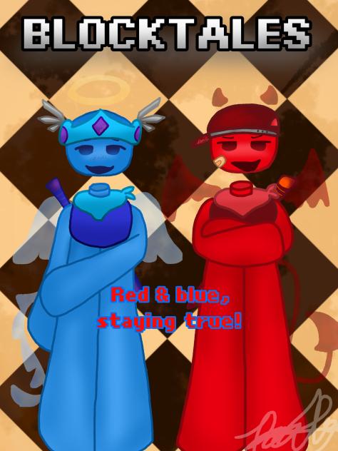 Blocktales-Red & Blue - ibisPaint