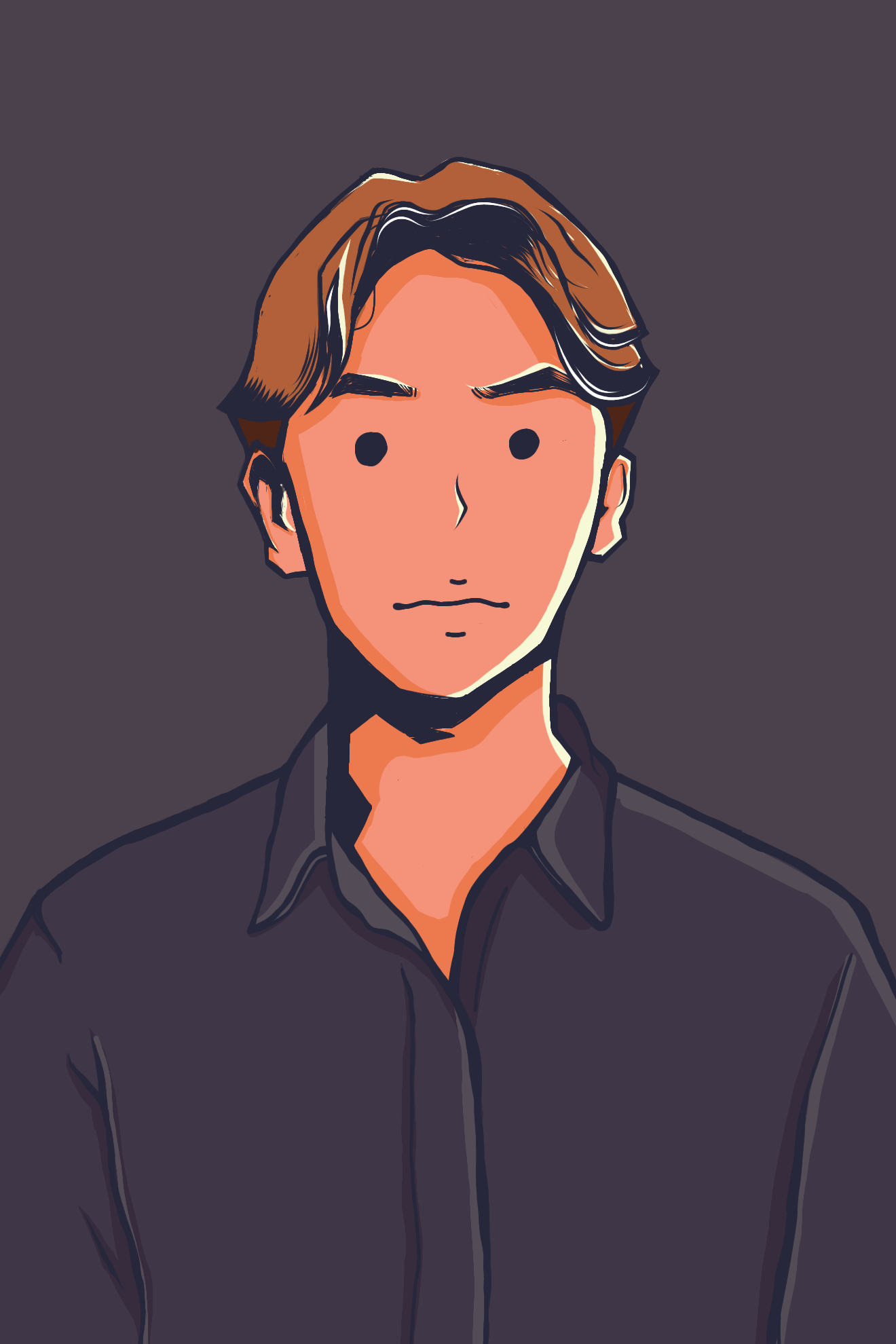 Flat Design. Male Character - ibisPaint