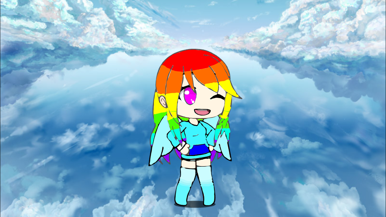 Rainbow Dash gacha life human - ibisPaint