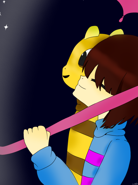 Frisk and Monster Kid Fanart - ibisPaint