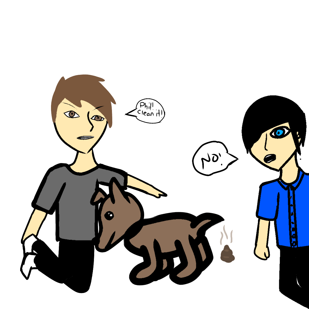 Dan and Phil get a dog - ibisPaint