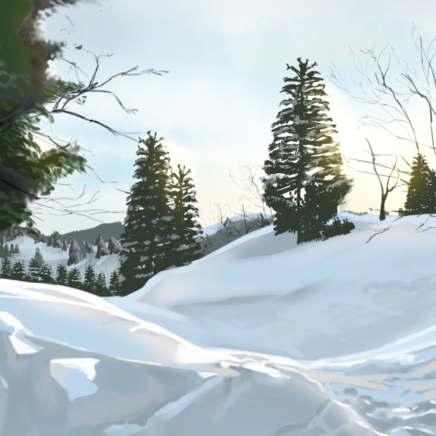 Snowy Hill - ibisPaint
