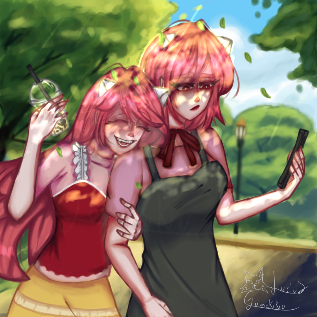 Lucy y Nyu - ibisPaint