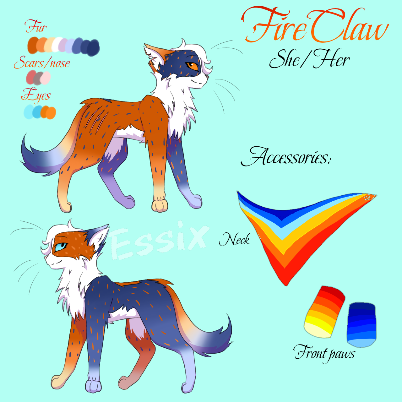 Fireclaw Ref Sheet - ibisPaint