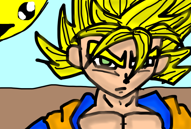 Super Saiyan Goku (Just for fun.) - ibisPaint
