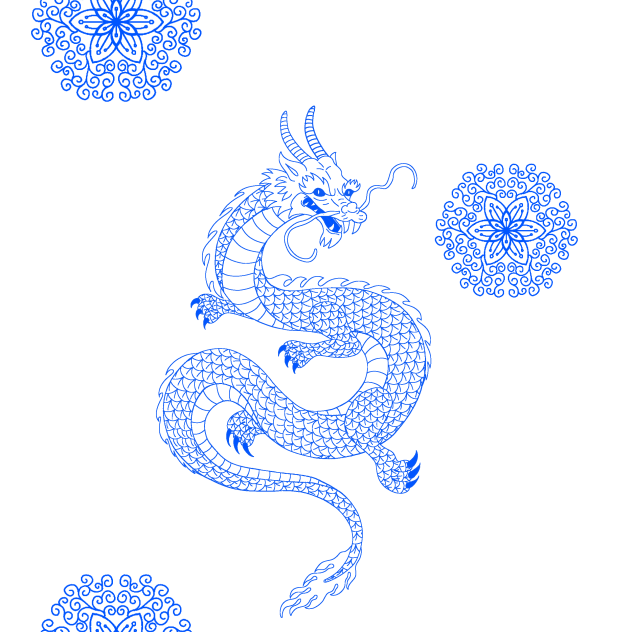 pottery pattern dragon - ibisPaint