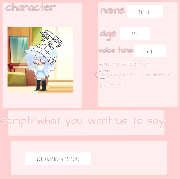 character sheet for Carissa #sheet - ibisPaint