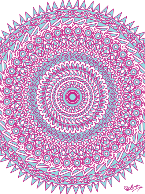 di-color mandala - ibisPaint