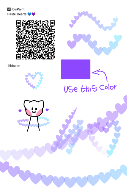 Pastel hearts 💙💜 - ibisPaint