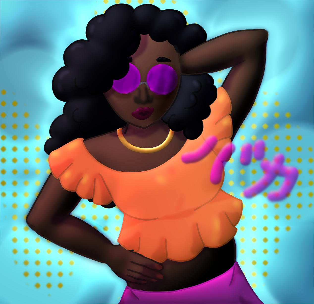 Trying a bubbly style ^^ - ibisPaint