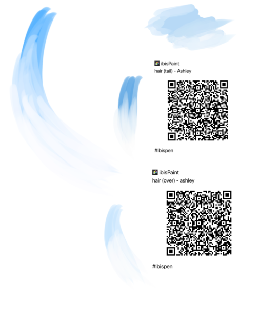 Brushes by me! (Hair + tail) 🌊 - ibisPaint