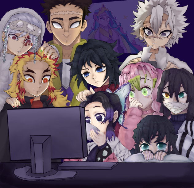 The Hashiras Binge watching - ibisPaint