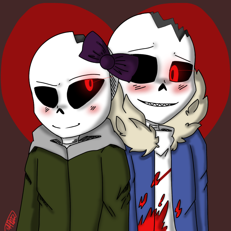 HorrorSwap Lily X HorrorTale Sans - ibisPaint