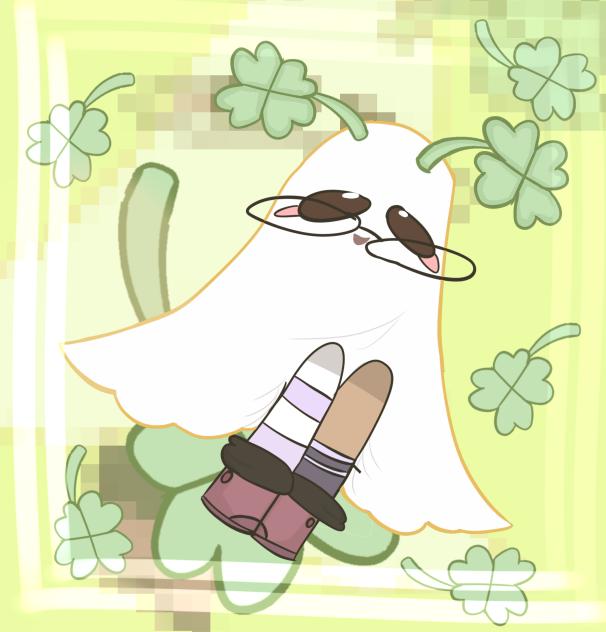 Lucky clover ghost - ibisPaint