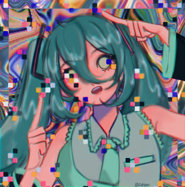 Miku glitch - ibisPaint