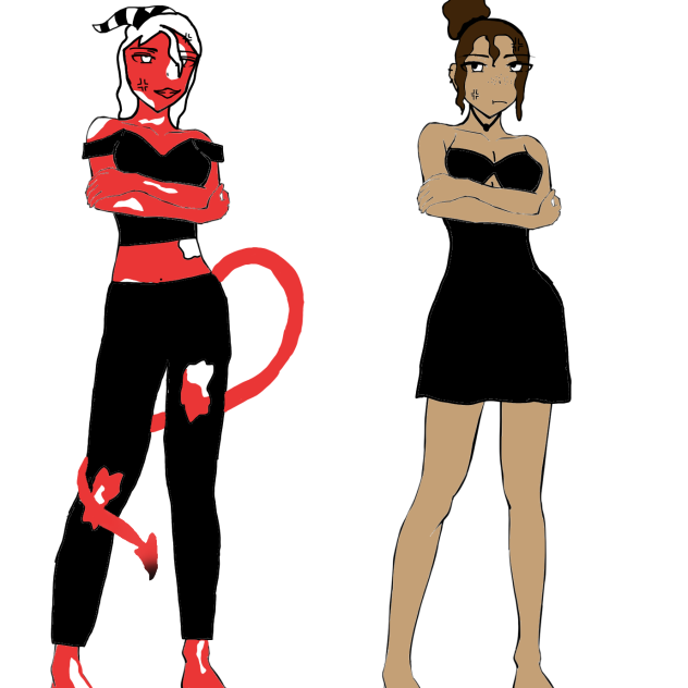 me as helluva boss demon and human form - ibisPaint