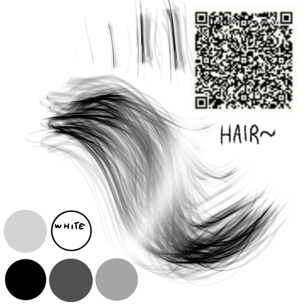 Hair Qr code~ (not original) - ibisPaint