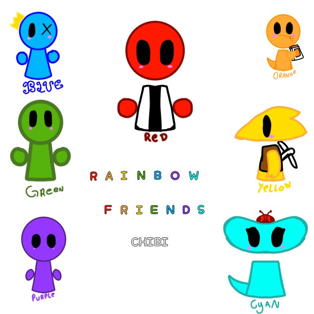 Rainbow friends Chibi - ibisPaint
