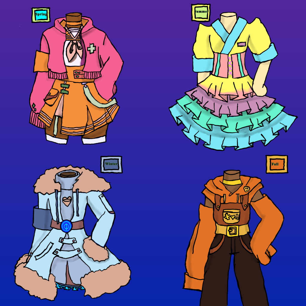 Future sci-fi seasons outfits - ibisPaint