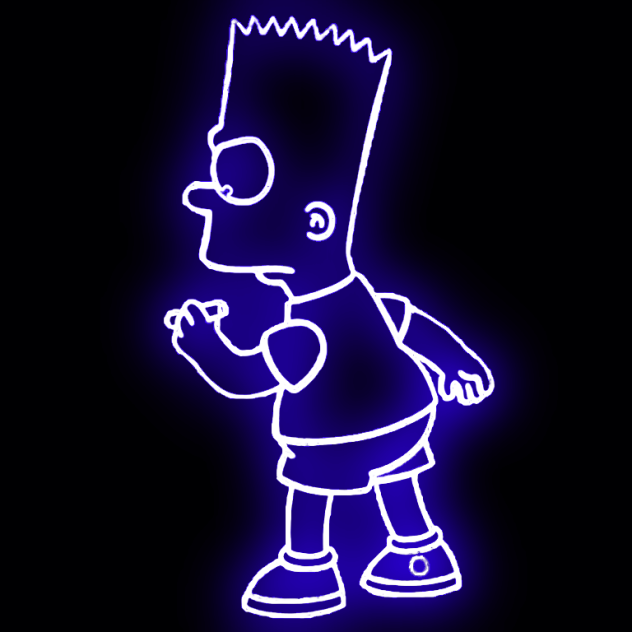 Bart Simpson neon - ibisPaint